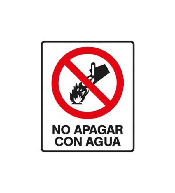 Alto Impacto 22 x 28cm "Atención - No Apagar con Agua" - Patagonia EPP